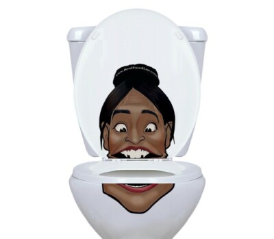 AOC / Alexandria Ocasio Cortez Vinyl Toilet Lid Sticker by bowl faced ...