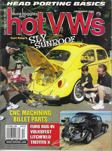 Dune Buggies and Hot VW's Dec 2008 Vol 41 No 12 Yellow 62 Bug 63 Ragtop ...
