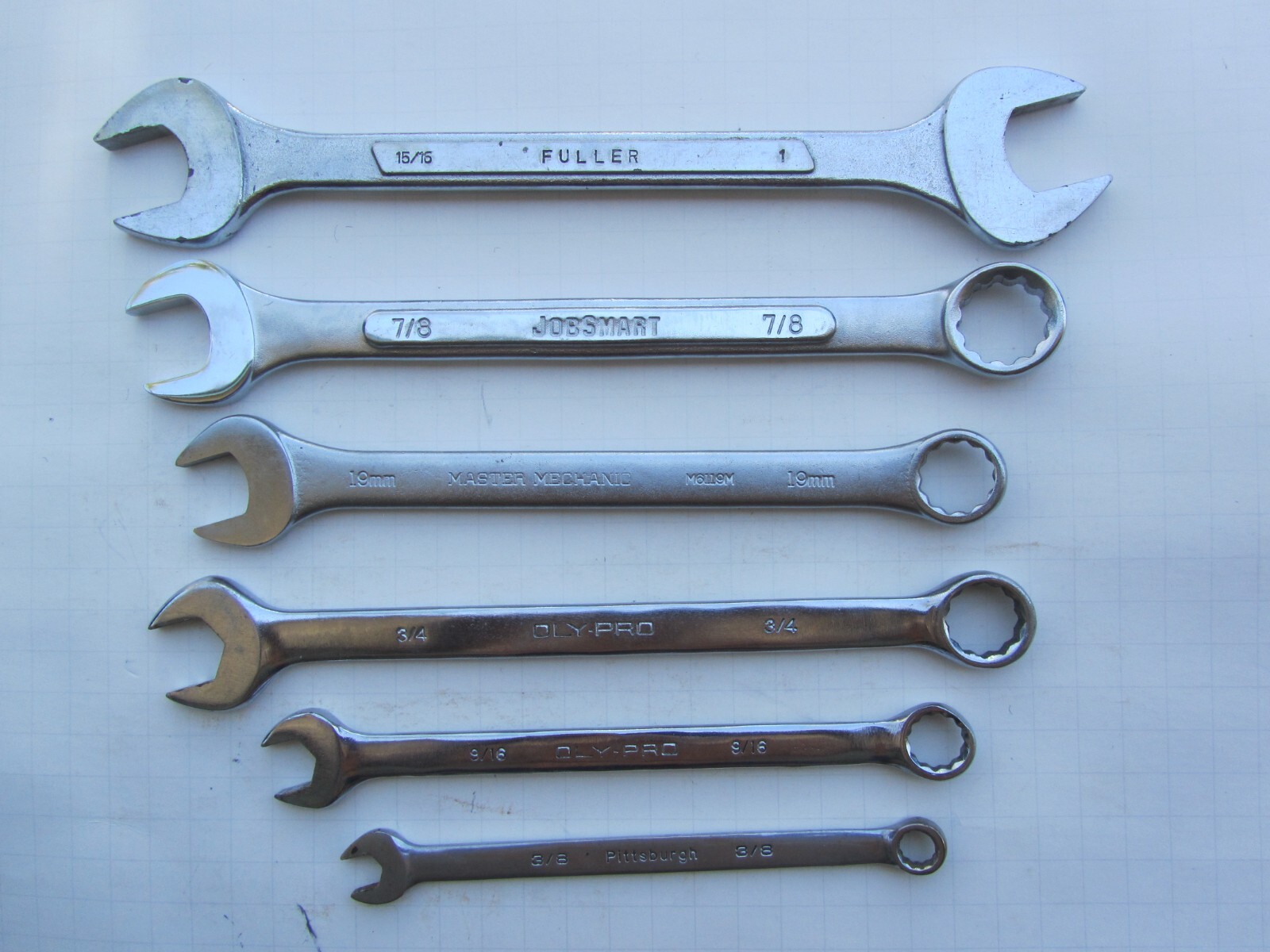 Vintage Lot of 6 Miscellaneous Big, Long Wrenches Filler,Jobsmart ...