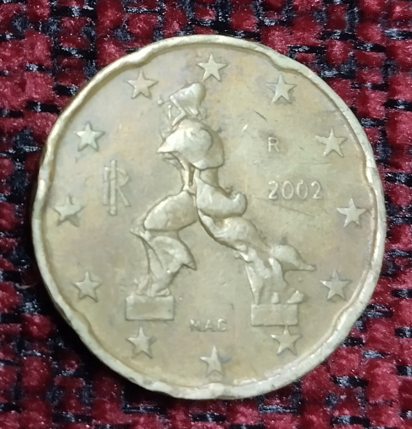 EURO Coin 20 Cents M.A.C. 2002 ITALY | eBay