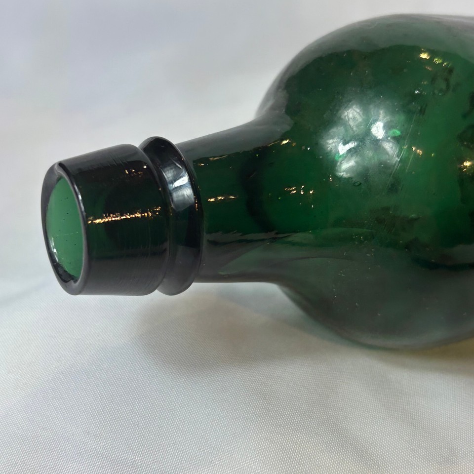 Antiq Congress & Empire Spring Water Bottle Emerald Green Glass Mineral ...