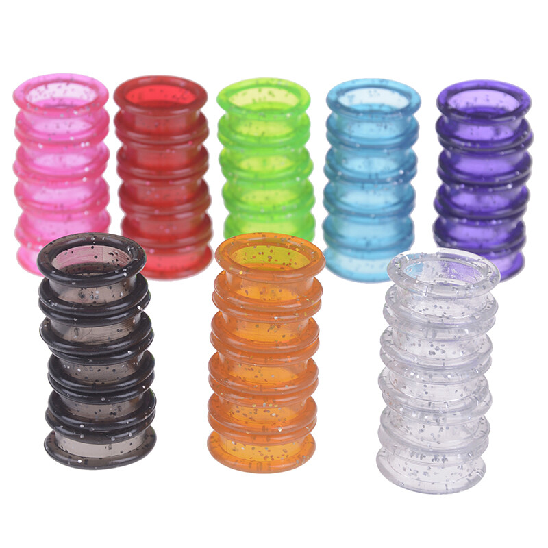 5Pcs/Set Silica Gel Hair Scissors Ring Cutting Barber Circle Shears ...