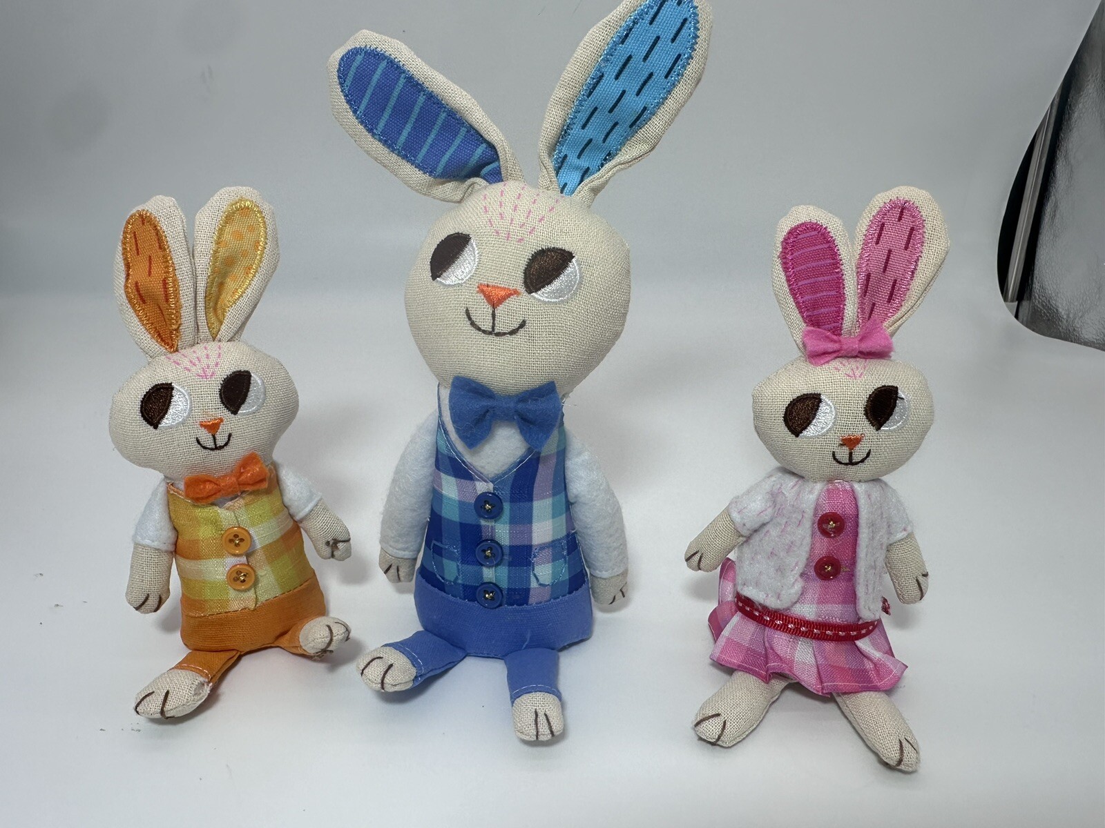 Set Of 3 Target Easter Bunny Rabbit Set Plush Shelf Sitter Spring Decor ...