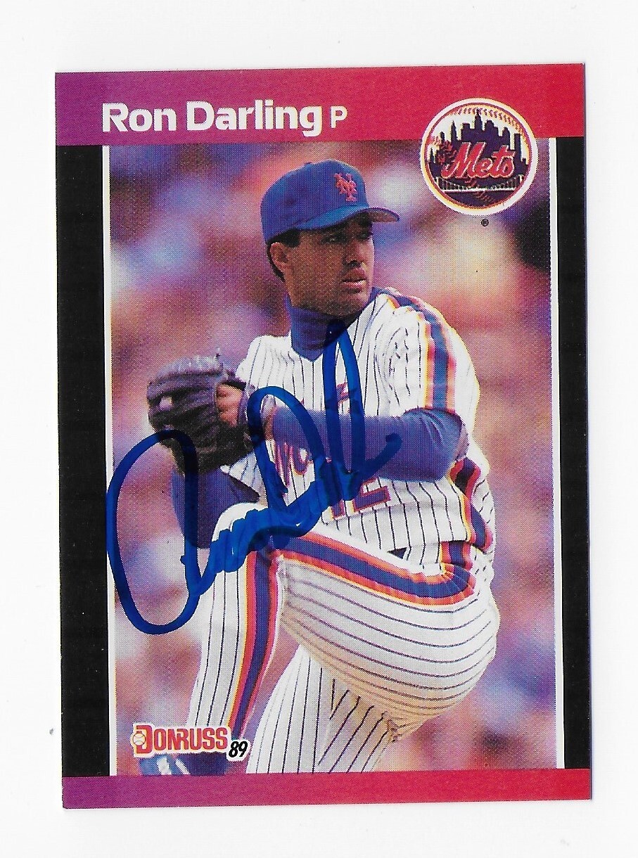 1989 DONRUSS #171 RON DARLING METS ATHLETICS AUTOGRAPHED SIGNED ...