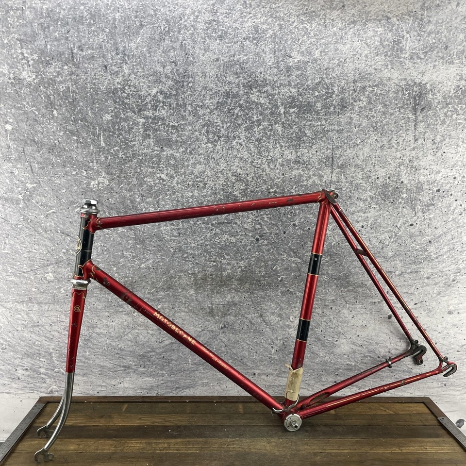 Vintage Motobecane Road Bike Frame 59cm Tall France Lugged Steel 70s ...