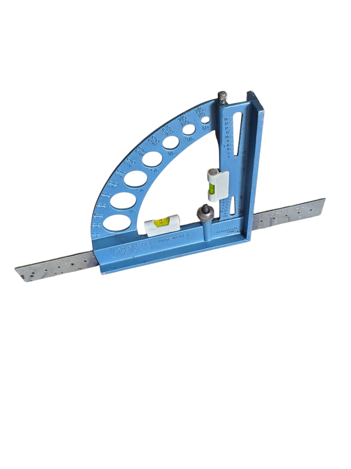 Vintage Stanley USA No 125 Square Combination Protractor Beam Carpenter ...