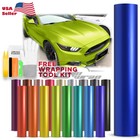 Premium Satin Chrome Matte Metallic Vinyl Wrap Sticker Sheet Film ...