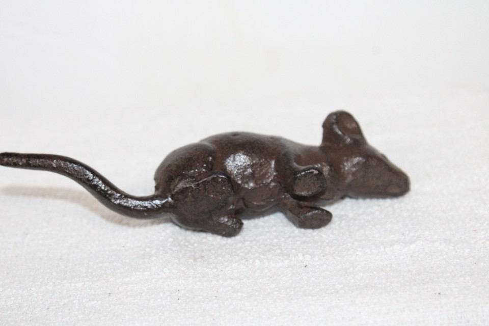 Antique Vintage Style Cast Iron Mouse Rat Paper Weight 5'' long | eBay
