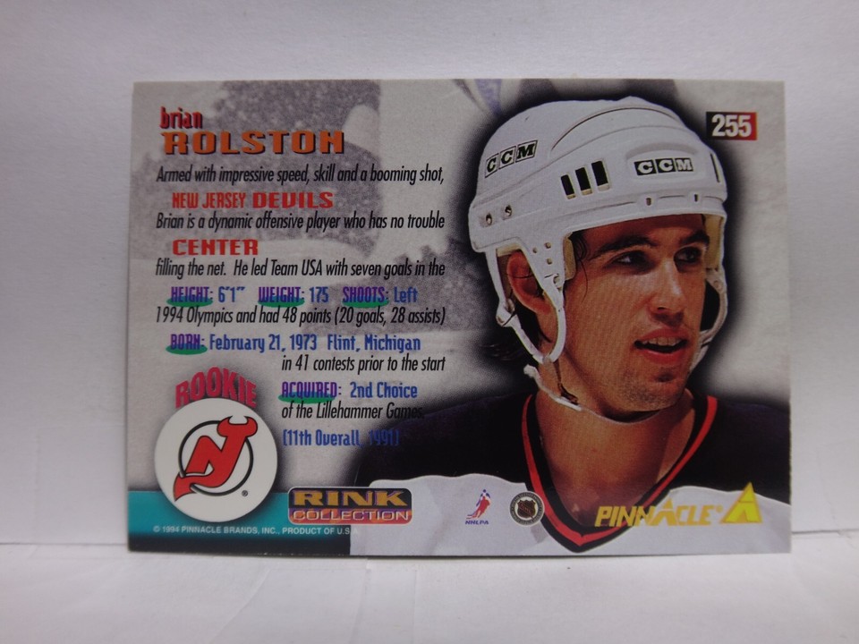 1995-96 (DEVILS) Pinnacle Rink Collection #172 Brian Rolston | eBay