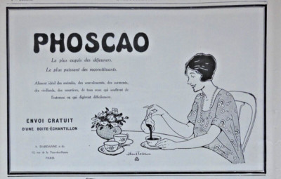 PUBLICITÉ DE PRESSE 1926 PHOSCAO LE PLUS EXQUIS DEJEUNERS - MAUD TRUBE ...