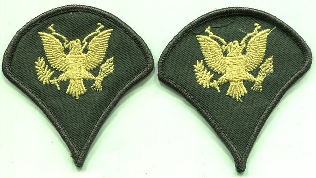 Vintage United States ARMY SPEC 4 Specialist Four RANK SP4 Subdued ...