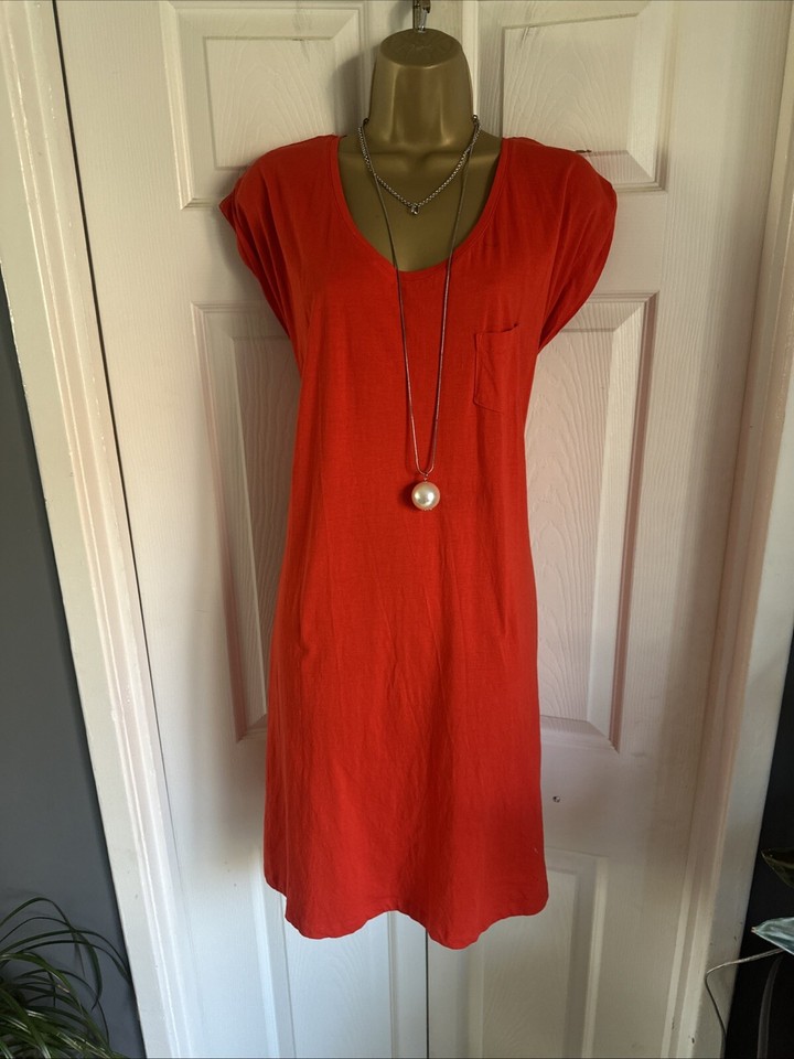 Ladies H&M orange sleeveless dress size L (16) 🔵 | eBay UK