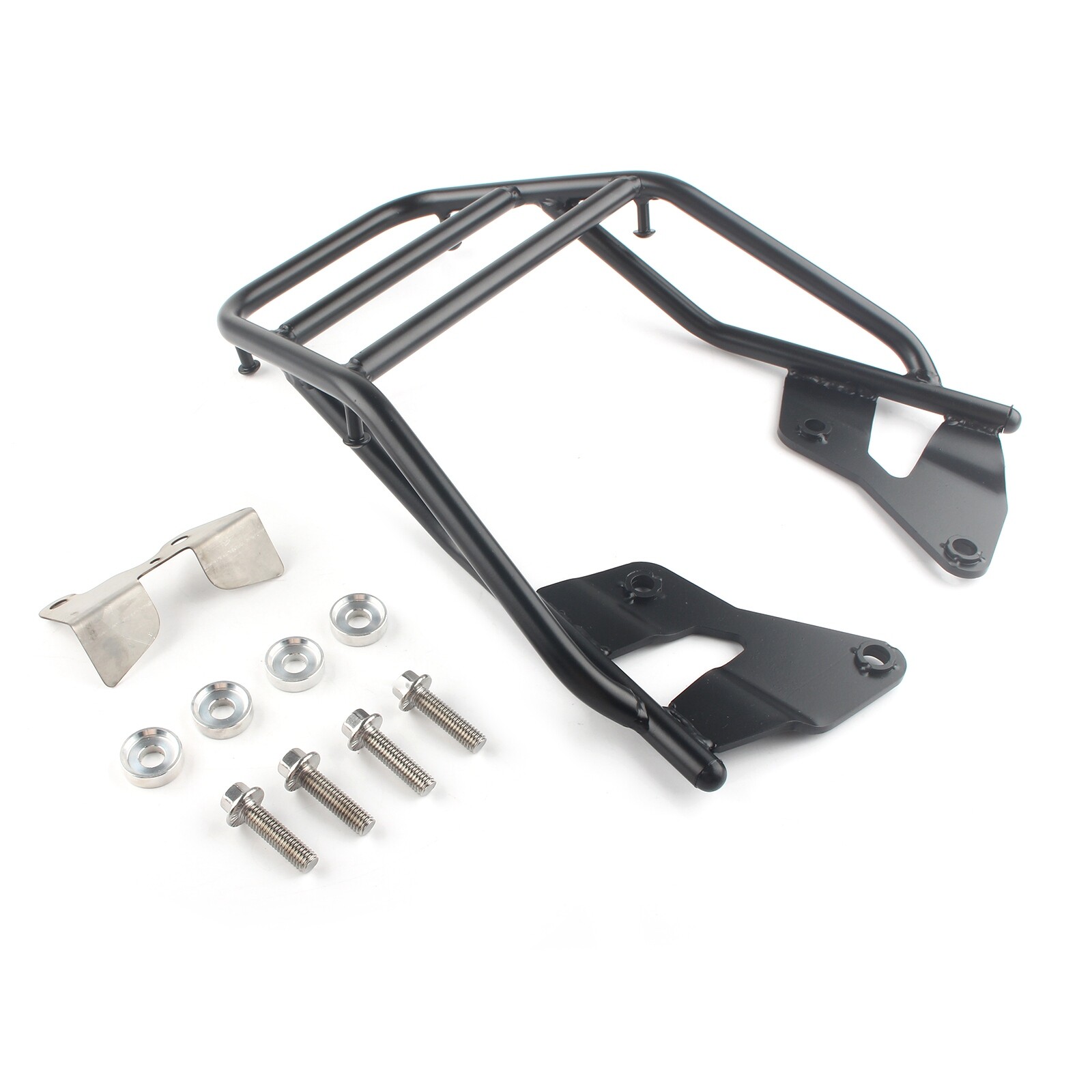 Motorcycle Rear Handrail Rack Luggage Box Holder Iron Black Part For ...