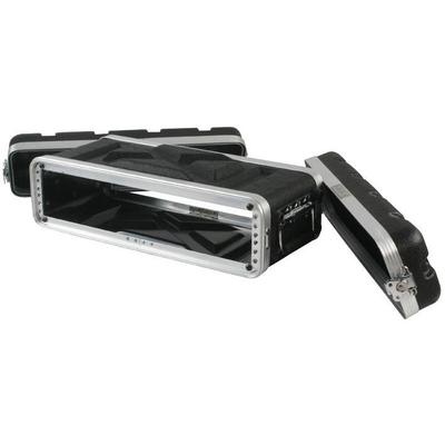 NEW 2U Portable Shallow 19" Rack Road Case ABS Carrying Cabinet Box Pro ...