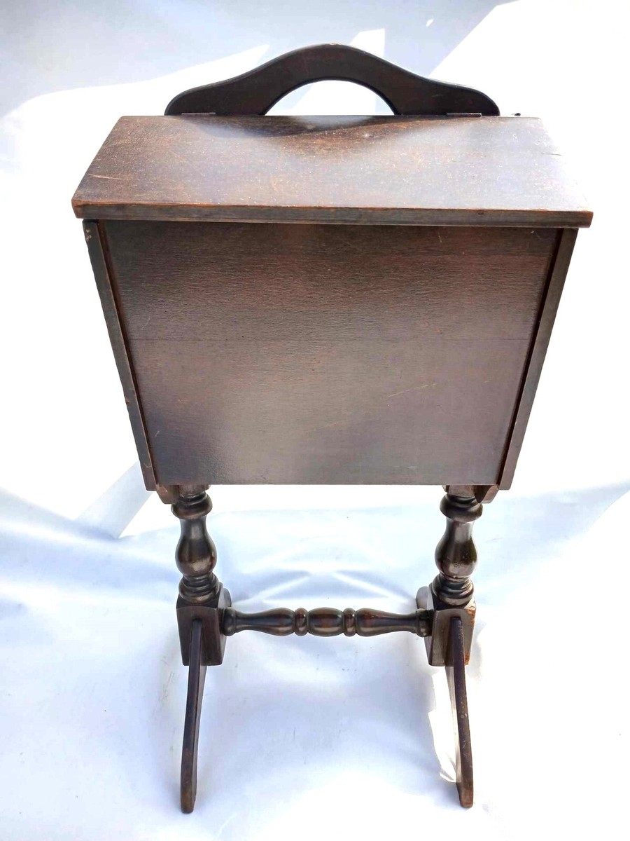 Vintage Antique Wood Sewing Stand