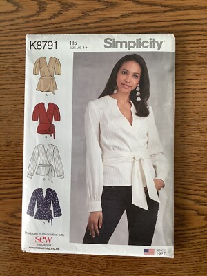 Simplicity Pattern 8416 Misses Shirt w/Back Variations Sizes: 6-14 | eBay