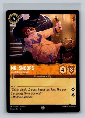 Lorcana Mr. Snoops - Inept Businessman (11/228) Into the Inklands NM | eBay