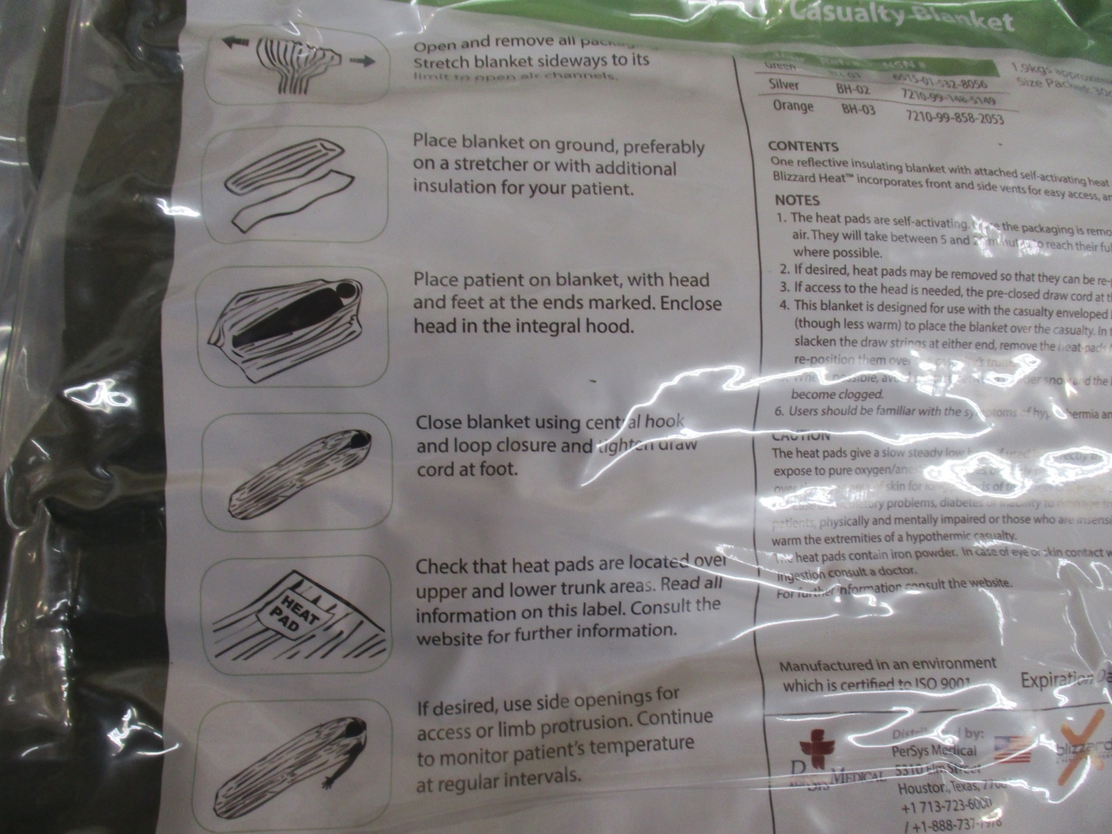 ARMY Hyperthermia Blizzard Heat Blanket Self-Activating Heat Pads ...