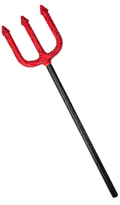 Deluxe Rhinestone Devil Trident Adults Halloween Fancy Dress Accessory ...