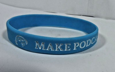 New VidCon Pod St. Make Podcasting Happen Wrist Band Bracelet Blue 2018 ...