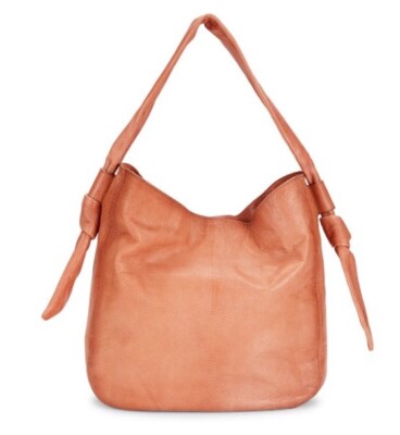 Frye Kora Knotted Leather Hobo Bag Apricot | eBay