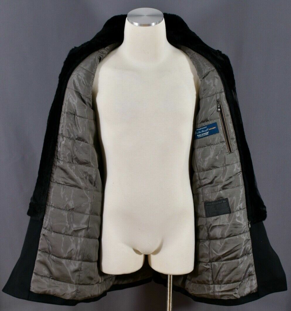 Gallotti Virgin Wool Shearling Zip Out Bib Men's Car Coat Jacket EU 56 ...