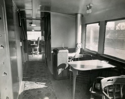 Illinois Central Railroad Measuring Car DC-2 interior 1945 8.5 x 11 ...