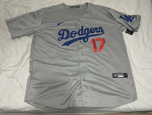 SHOHEI OHTANI #17 Los Angeles Dodgers Grey Away Jersey Men's 🟥🔵Size XL🔵 ...
