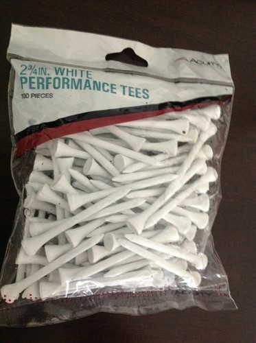 100 Acuity Golf Tees 2 3/4" Accurate Performance , Sealed Package White ...