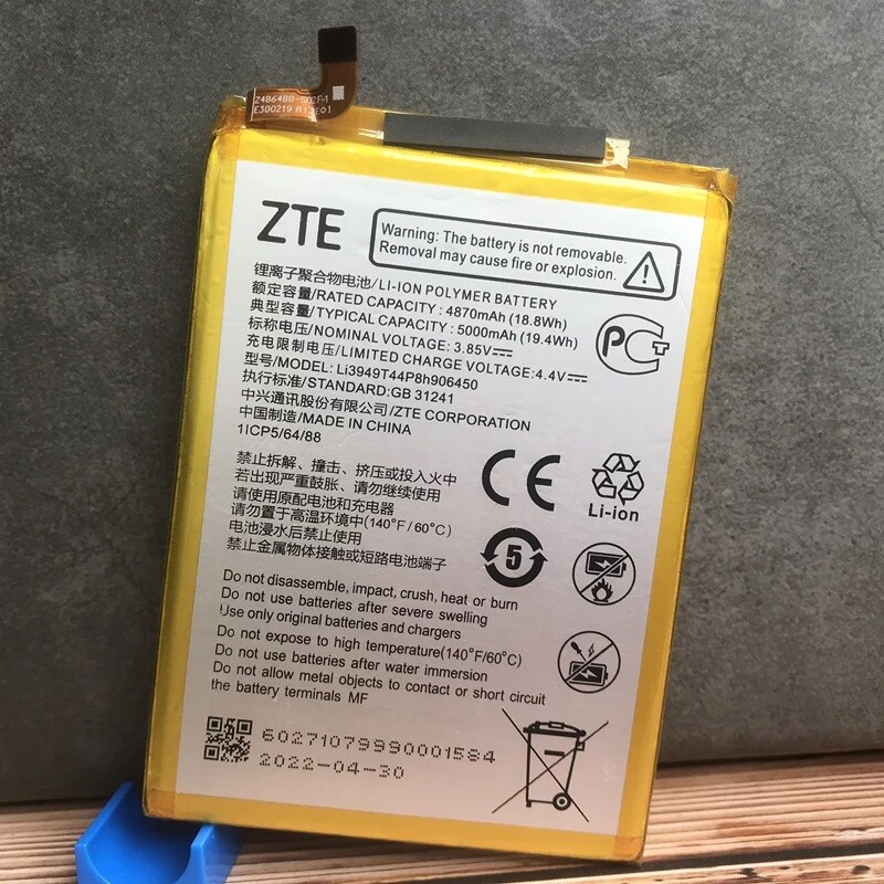 Li3949T44P8h906450 5000mAh Battery For ZTE Blade 20 Smart V1050 V2050 ...