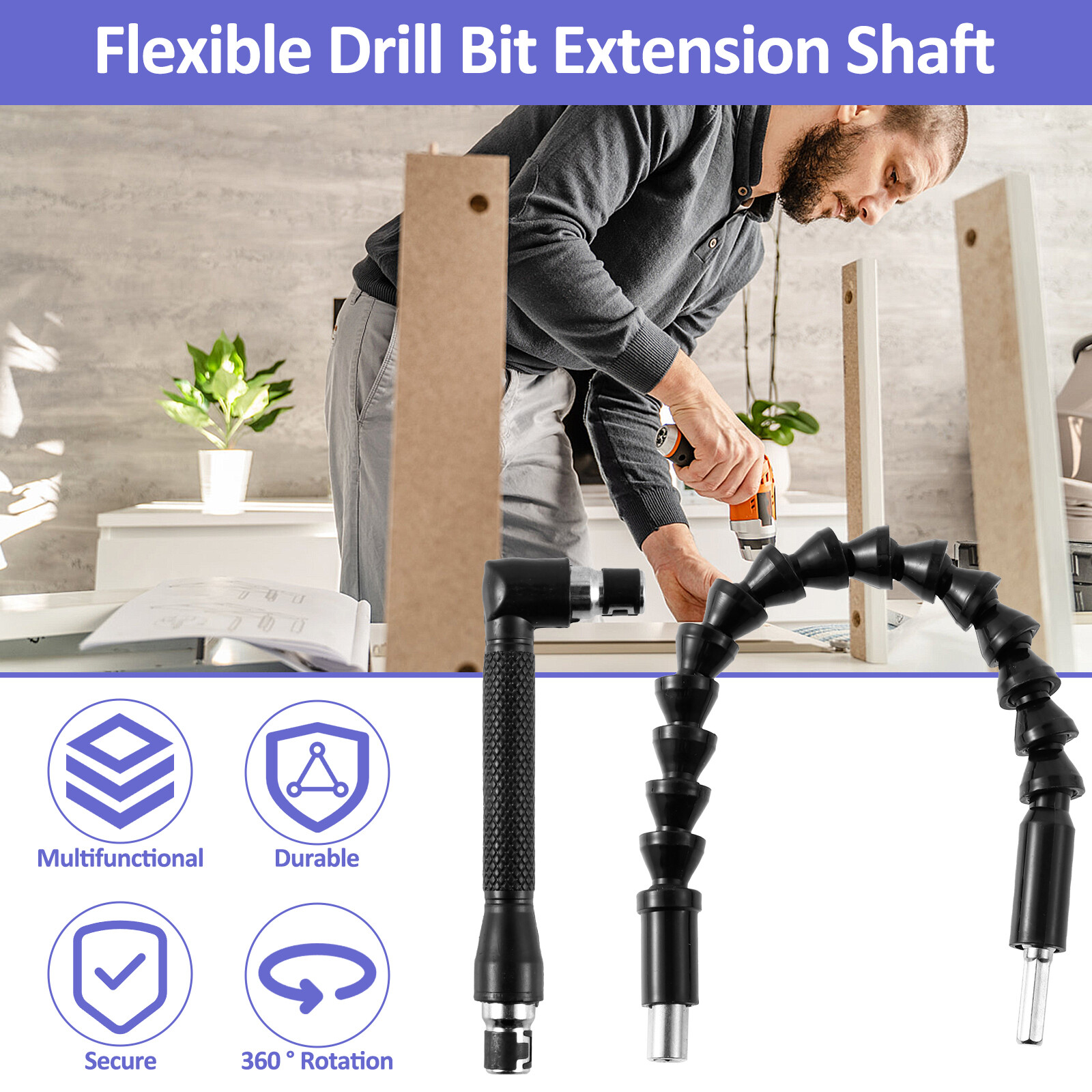 Flexible Drill Bit Extension Kit Soft Shaft Bit Extension Tool ...