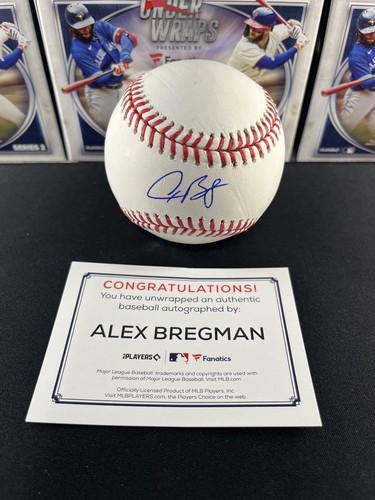 Alex Bregman Signed OMLB Baseball Dual COA Fanatics & MLB Houston ...