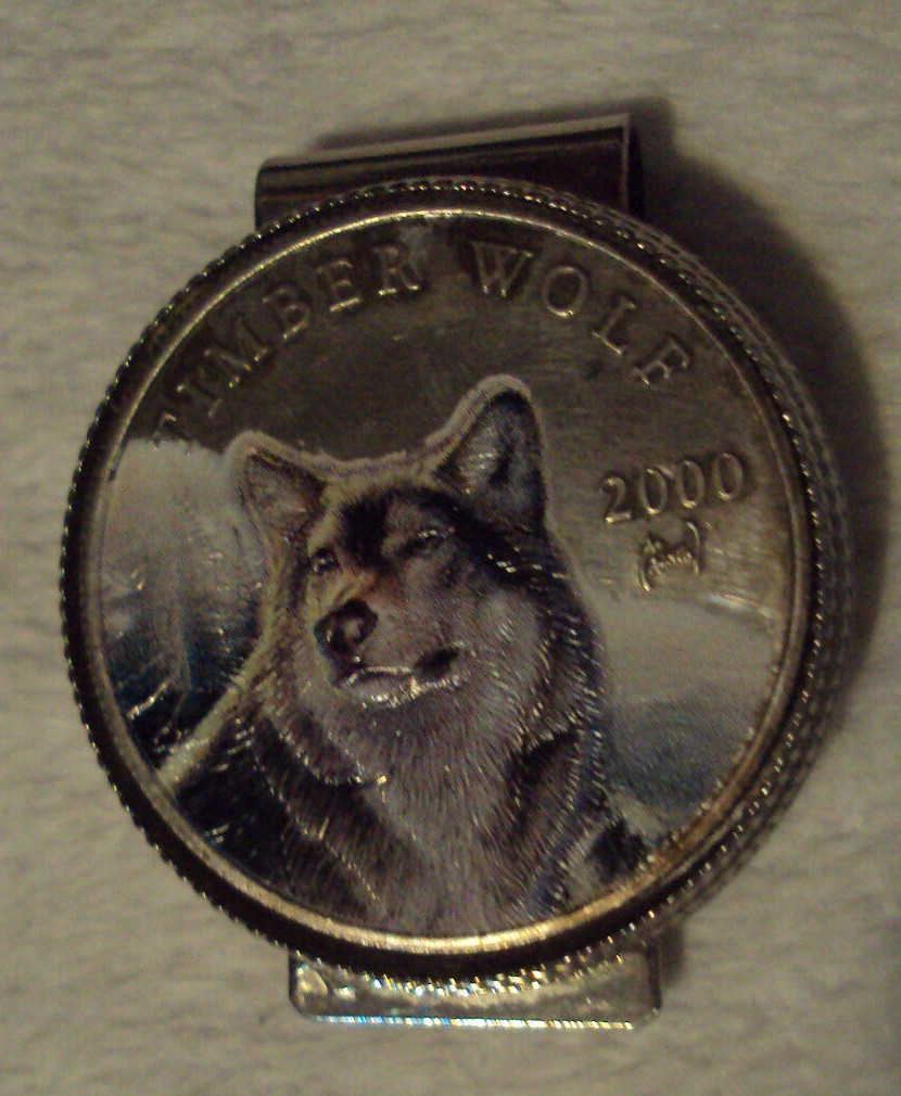 Timber Wolf Money Clip Year 2000 10 Dollar Republic of Liberia Coin | eBay