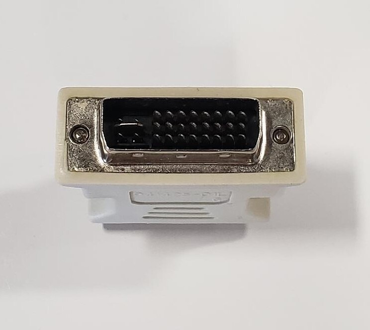 NEW White DVI-I Dual Male to VGA Female Video Adapter computer pc HDTV ...