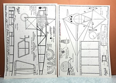 FOKKER E-III EINDECKER BALSA FREE FLIGHT MODEL AIRPLANE PLANS 15 ...