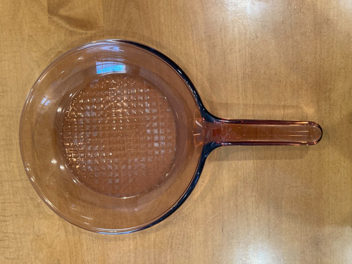 Corning Vision Skillet Cook Ware Amber 10" Pan Vintage Waffle Bottom U ...