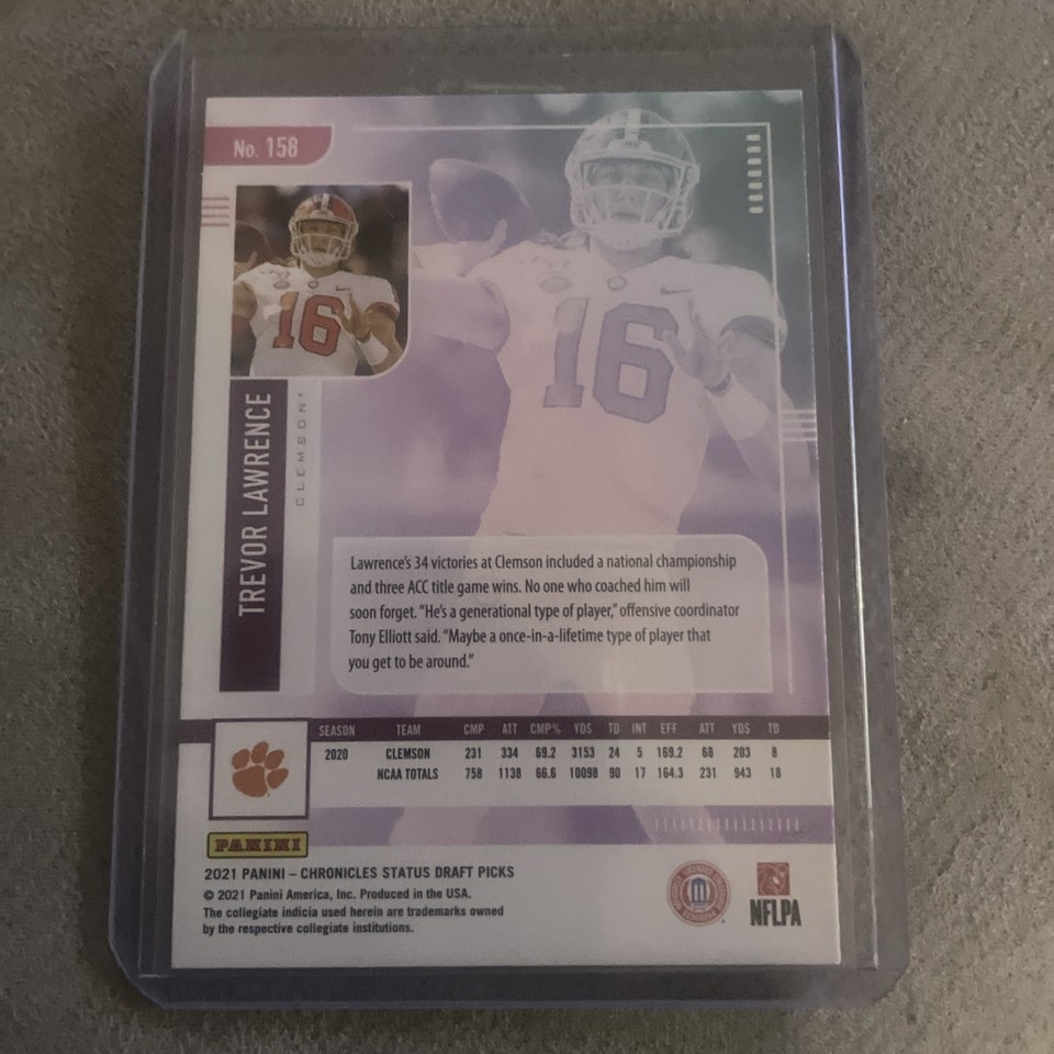 2021 Panini Chronicles Trevor Lawrence Status Draft Picks Rookie RC #158 | eBay