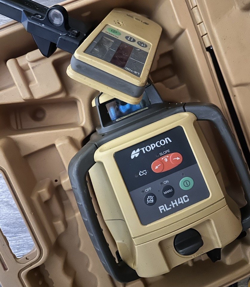 Topcon RL-H4C Rotary Laser Level with Leica Receiver Long Range ...