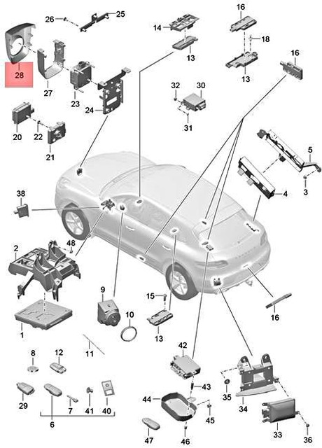 PORSCHE MACAN 95B CRUISE CONTROL PROTECT TRIM COVER 95B957053B1E0 ...