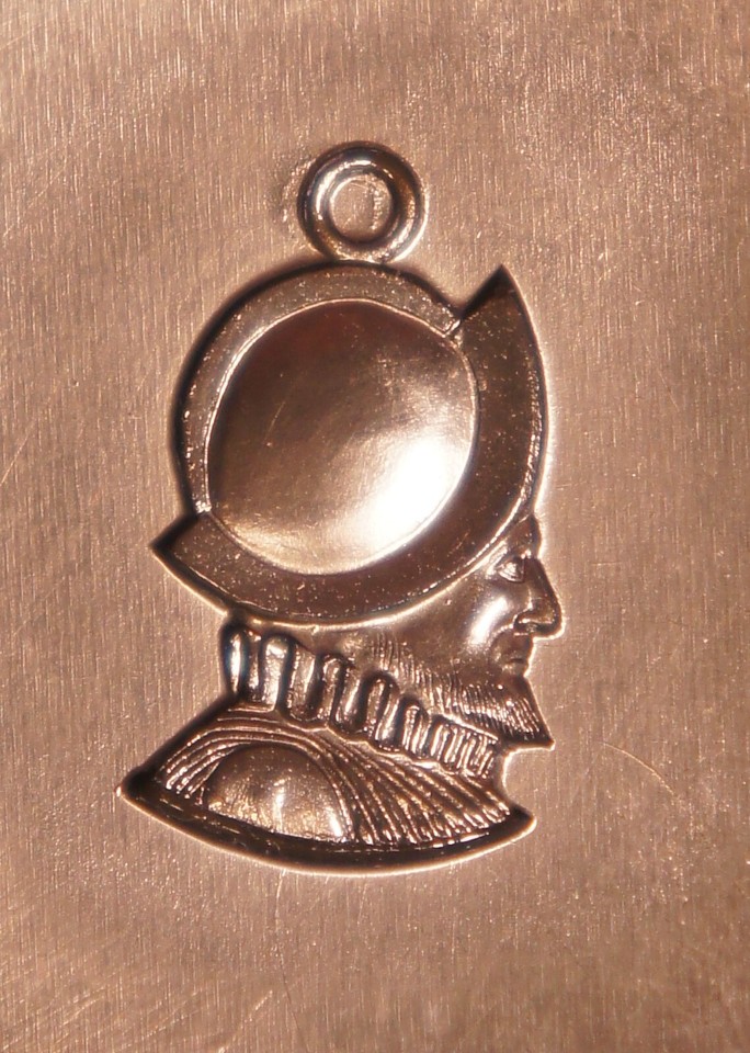 1968 SPANISH CONQUISTADOR HEAD Charm STEEL STAMPING DIE RY43 | eBay