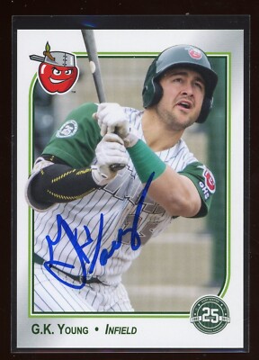 2017 Ft Wayne Tincaps GK G.K. YOUNG Signed Card autograph auto PADRES ...