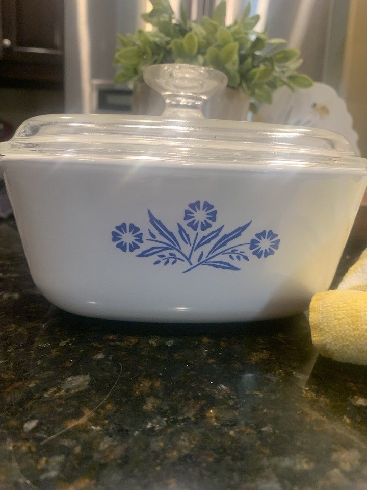 Rare Vintage Pyrex Corning Ware Blue Cornflower Corning Ware Dish & Lid ...