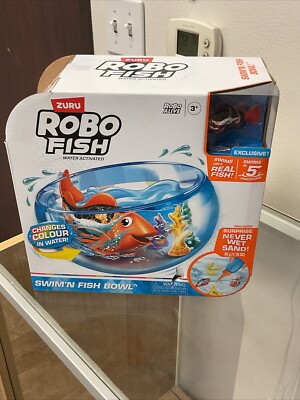 ZURU Robo Fish Water Activated Swimming Pets Fish Bowl Playset | eBay