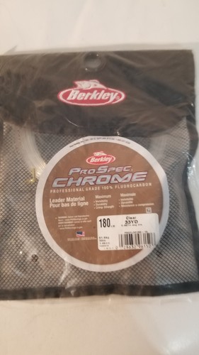 Berkley ProSpec® Chrome 100% Fluoro Leader, Clear, 180lb | 81.6kg, 33yd ...
