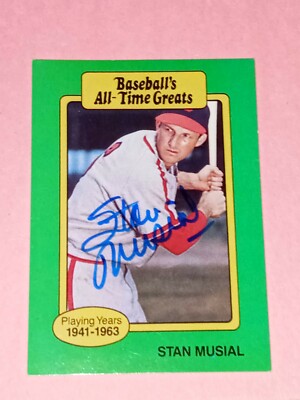 Stan Musial 1987 autographed auto signed card Cardinals | eBay