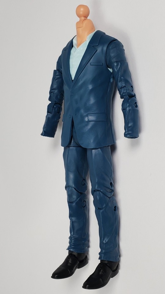 MARVEL LEGENDS BLUE SUIT BODY ONLY OPEN COLLAR MALE CUSTOM KITBASH ...