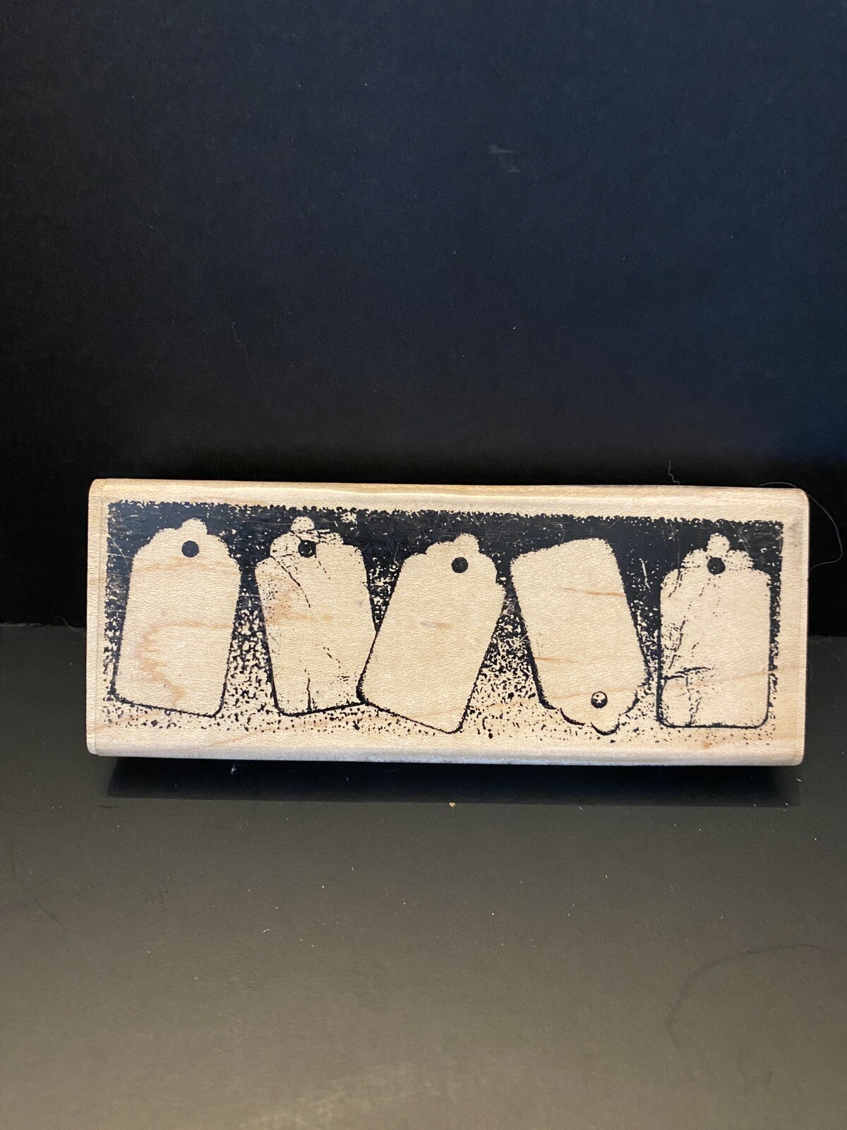 Stampendous Rubber Stamp Y604 TAG BORDER DISTRESSED LABELS #1888 4 1/4 ...