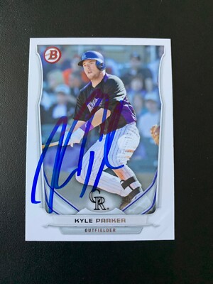 Kyle Parker Signed 2014 Bowman #BP23 Card Colorado Rockies Autograph ...