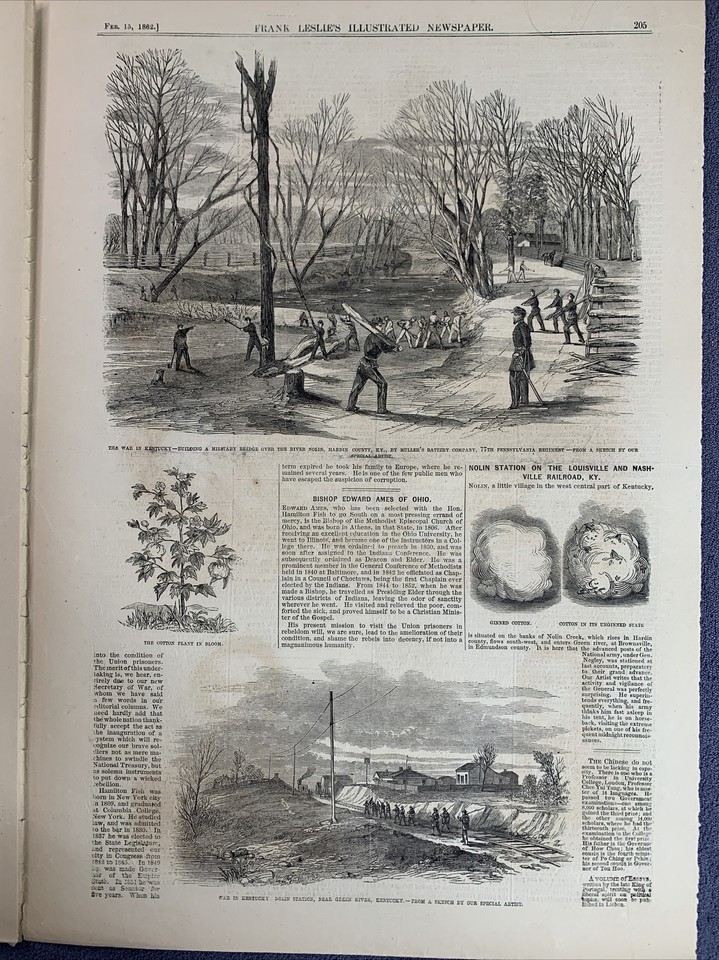 1862 Frank Leslie’s Illustrated Newspaper Feb 15 Civil War Original ...