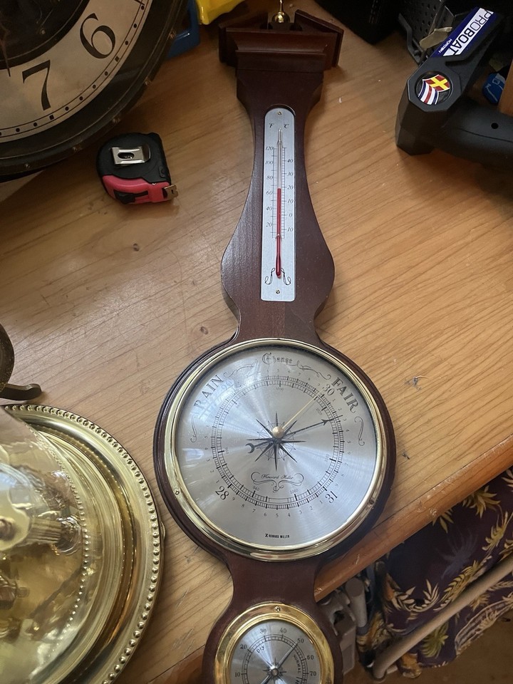 Howard Miller 612-718 Wall Clock W/ Barometer Thermometer Humidity Mint ...